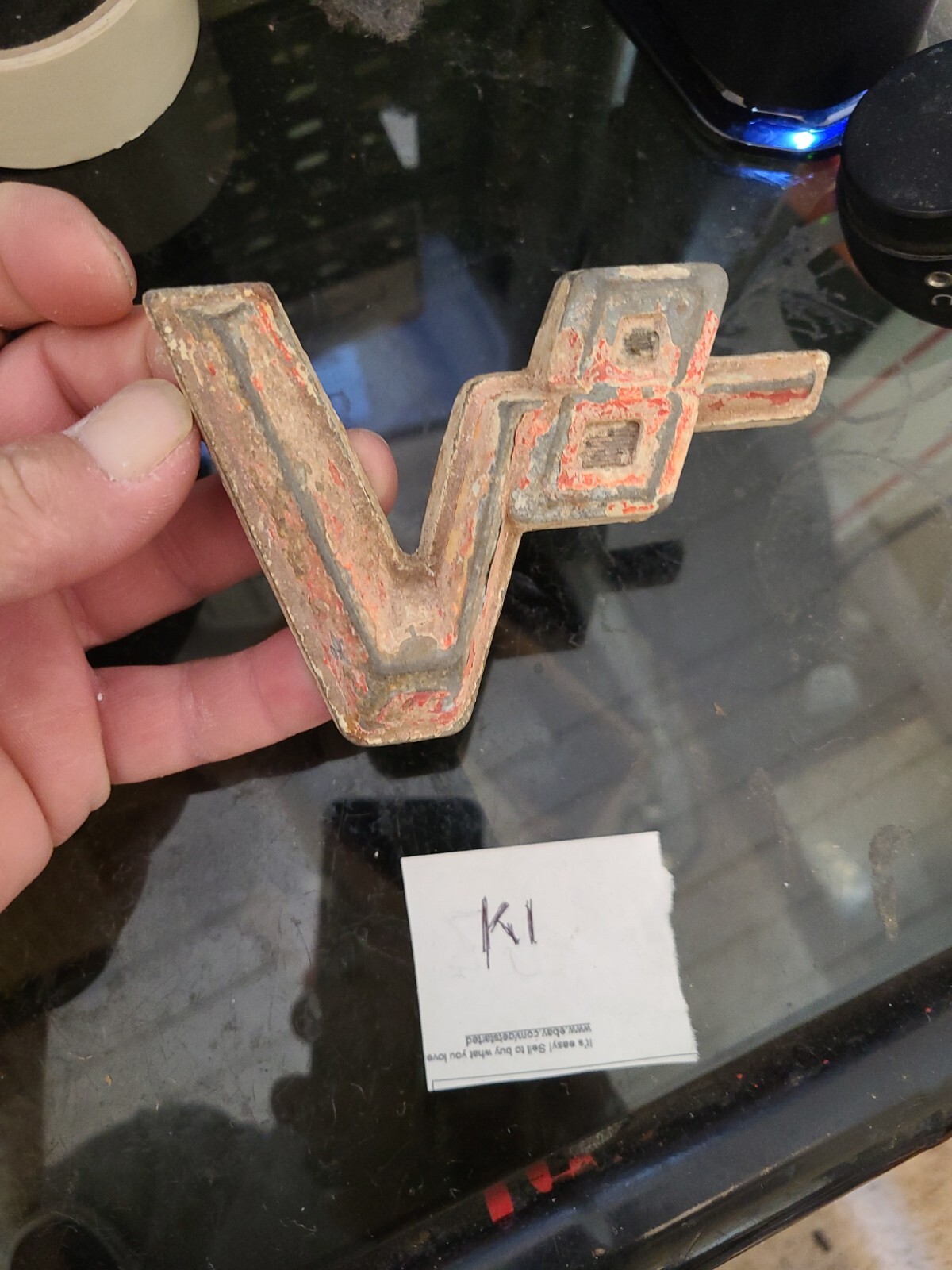 1958 59 GMC TRUCK V8 FENDER EMBLEM OEM 2362169 GM | eBay
