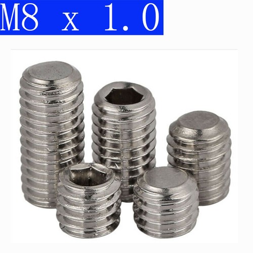 M8 x 1.0mm FINE PITCH Grub screws socket SET screws 304 stainless steel ...