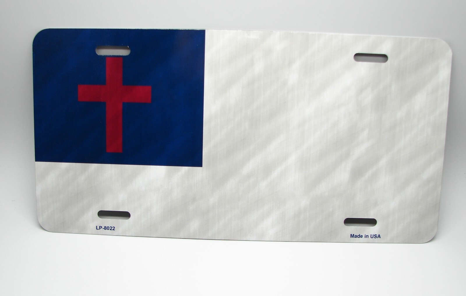 CHRISTIAN FLAG METAL LICENSE PLATE. RELIGIOUS CROSS CHRISTIAN CAR ...