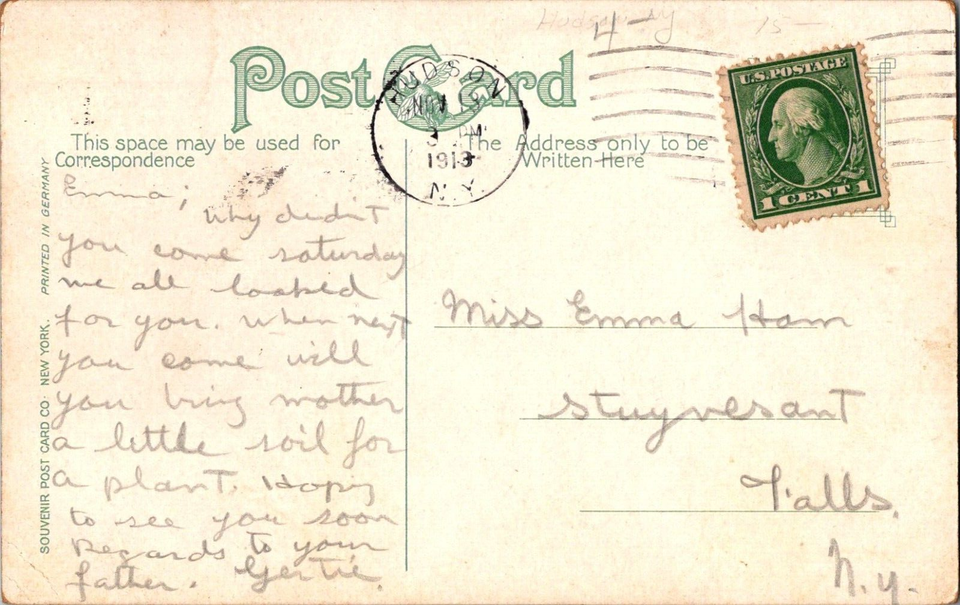 Postcard Court House Hudson New York Divided Back Postmarked 1911 | eBay