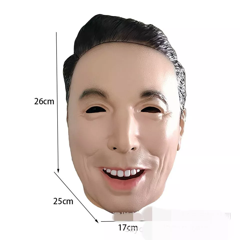 Masquerade Halloween Latex Fancy Elon Musk Head Mask Carnival party ...