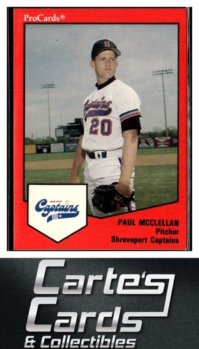 Paul McClellan 1989 ProCards Minor League Team Sets #1850 Shreveport ...