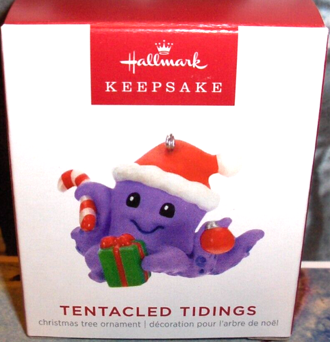 TENTACLED TIDINGS`2023`MINIATURE-OCTOPUS IN SANTA'S HAT,HALLMARK ...