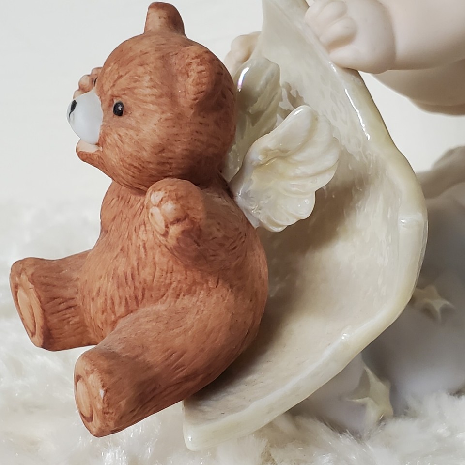 Fitz & Floyd Little Miracles Angels Help with a Push Cherib Teddy Bear ...