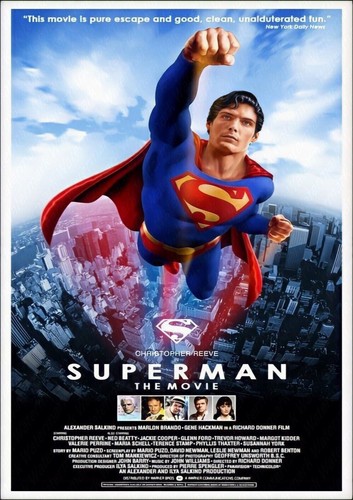 Superman Movie Christopher Reeve A4 Poster Retro Billboard Classic ...