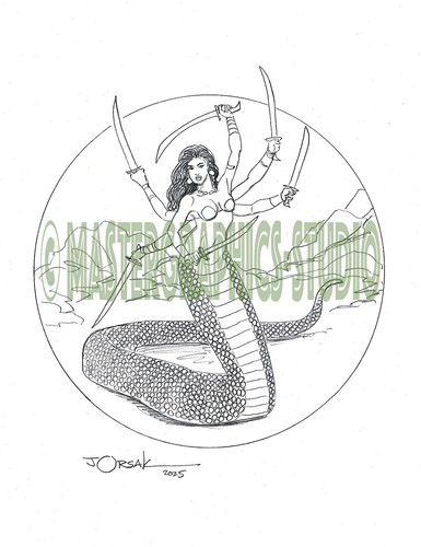 Sexy MARILITH original fantasy pin-up art by JOE ORSAK | eBay