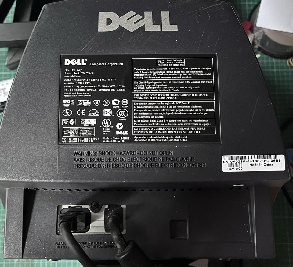 DELL E773c 17" Colour CRT VGA Computer Monitor - Working - Retro Gaming ...