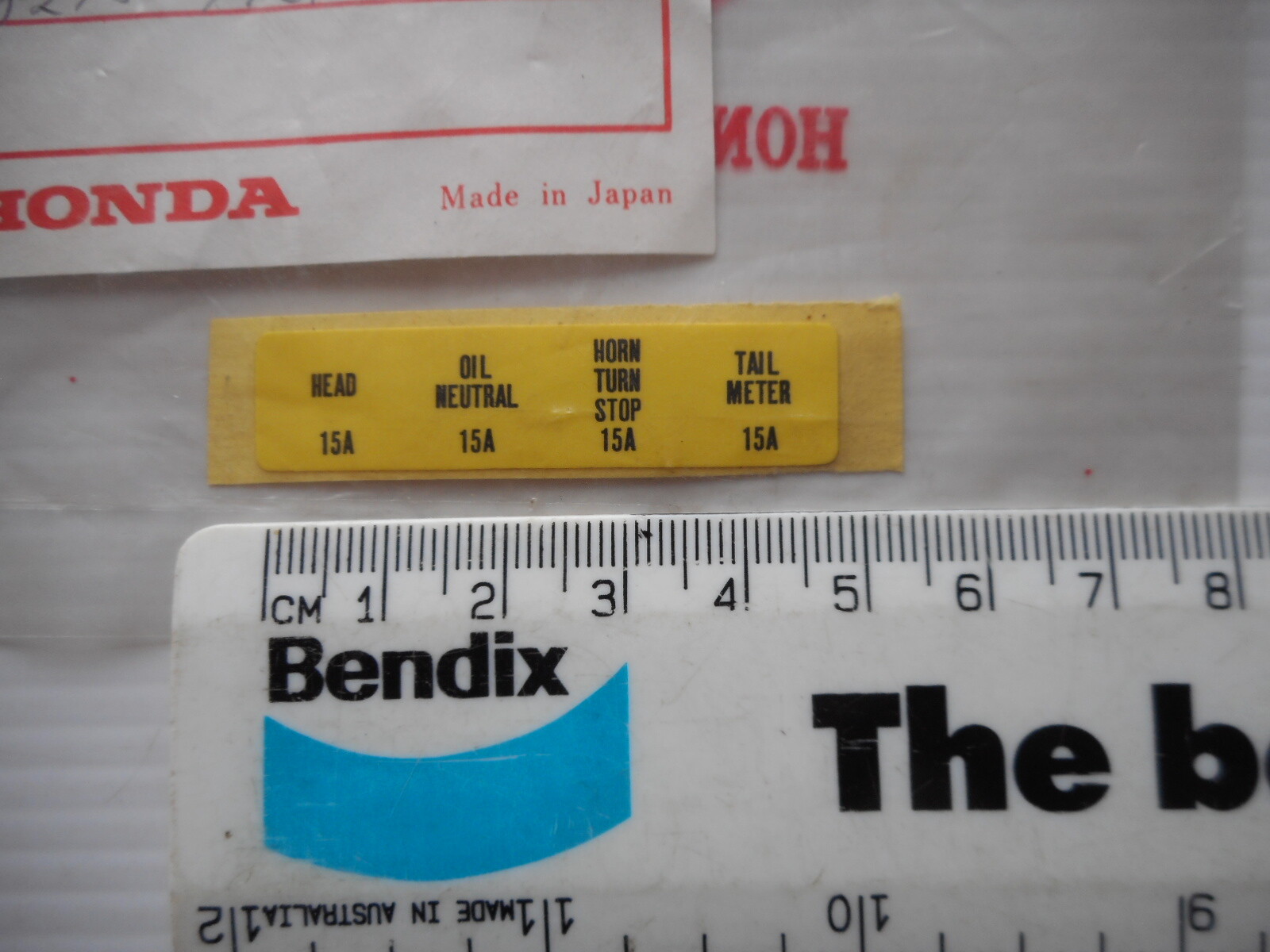 Honda Vt500 Cx650 Cb1100 1983 Model Genuine NOS Fuse Label Sticker ...
