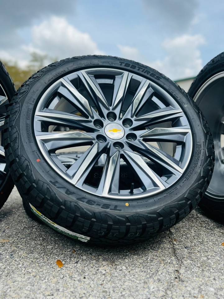 22" Sierra Wheels Yukon Denali Rims 2024 2023 Silverado Tahoe Escalade ...