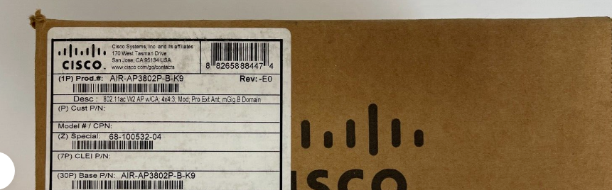 Brand NEW CISCO AIR-AP3802P-B-K9 AIRONET WIRELESS ACCESS POINT DEVICE ...