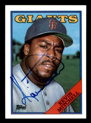 1988 Topps Baseball #497 Kevin Mitchell Signed Autograph (No COA) *e1 ...