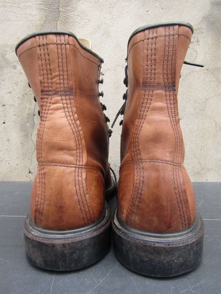 Red Wing 953 Supersole 8” Brown Leather Work Made in USA Sz:- UK 7 | US ...