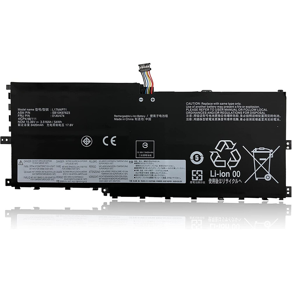 54Wh L17M4P71 L17C4P71 L17M4P73 Battery for Lenovo ThinkPad X1 Yoga 3rd ...