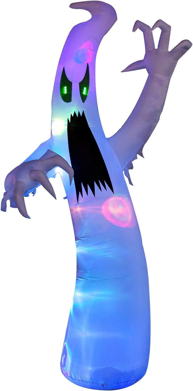 12Ft Halloween Inflatables Scary Ghost with Color Changing Leds ...