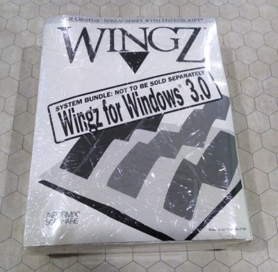 Wingz for Windows 3.0, Informix Software, 1990, graphic spreadsheet ...