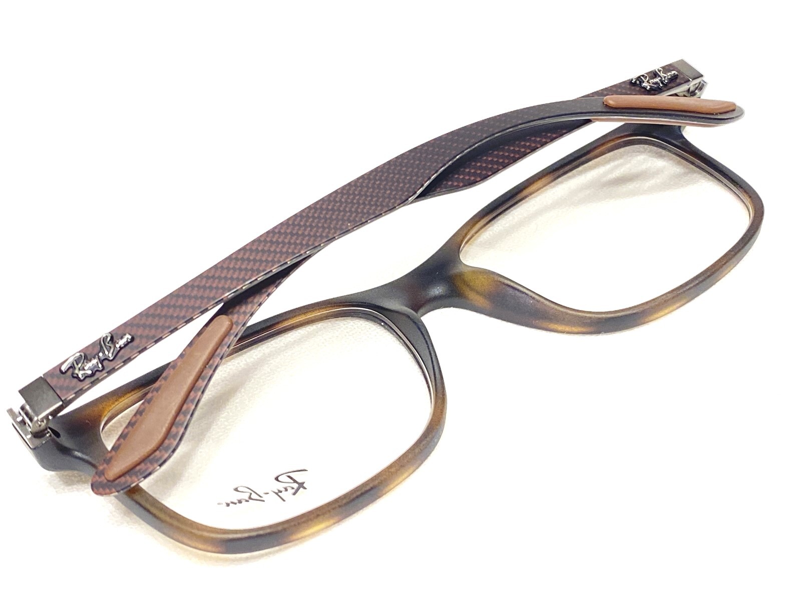 NEW Ray Ban RB8903 5200 Mens Tortoise Carbon Fiber Eyeglasses Frames 55 ...