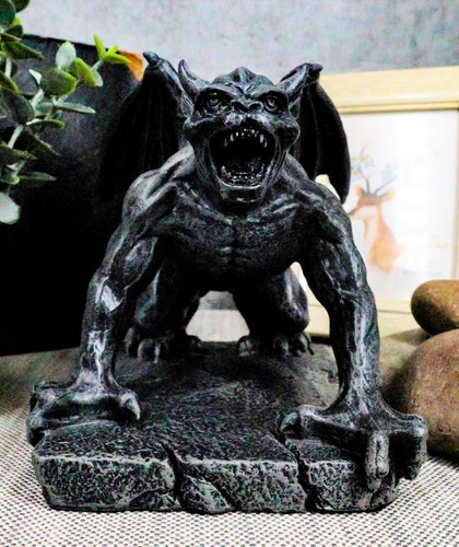 Ebros Winged Demonic Gargoyle Statue Gothic Night Crawler Sentry Stone ...