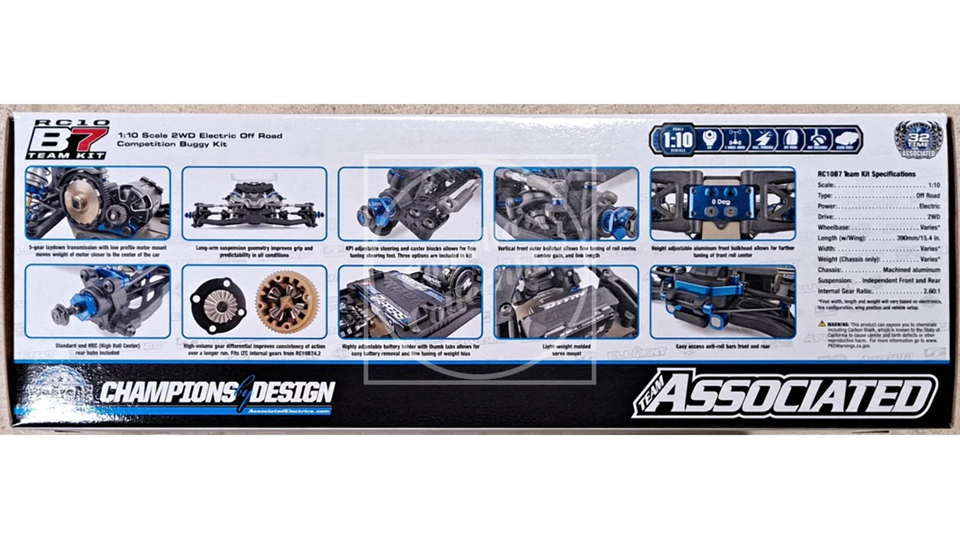 Team Associated RC10 B7 Team Kit 1:10 2WD Off-Road Electric Buggy 90041 ...