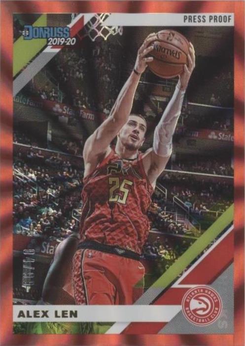 2019-20 Panini Donruss - Alex Len #7 Press Proof Red Laser /99 for sale ...
