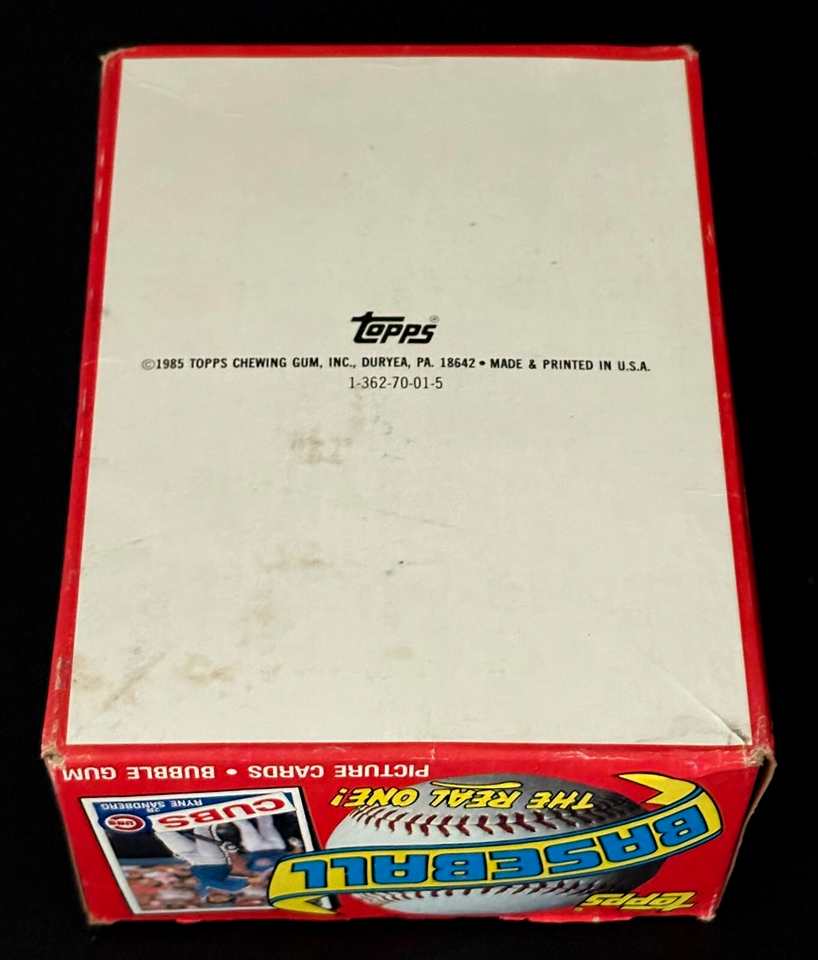 ⭐FULL BOX!!!⭐ 1985 TOPPS BASEBALL CARDS 36 WAX PACKS PACK BOX UNOPENED ...