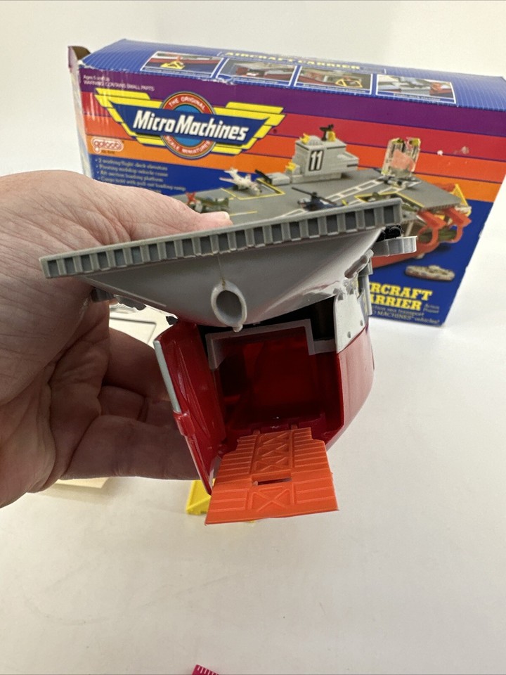 Micro Machines Aircraft Carrier Playset Galoob 1988 Incomplete w/ Box ...