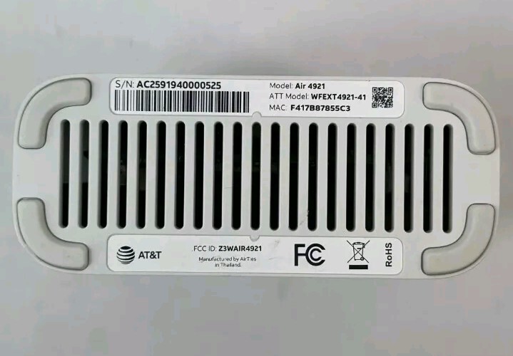 One (1) AT&T Airties Air 4921 Smart Wi-Fi Extender Wireless Access ...