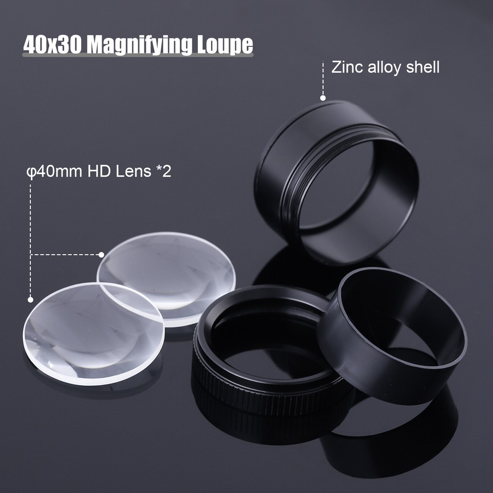 2 Pack 40X Magnifying Loupe Jewelry Eye Glass Magnifier Loop Watch ...