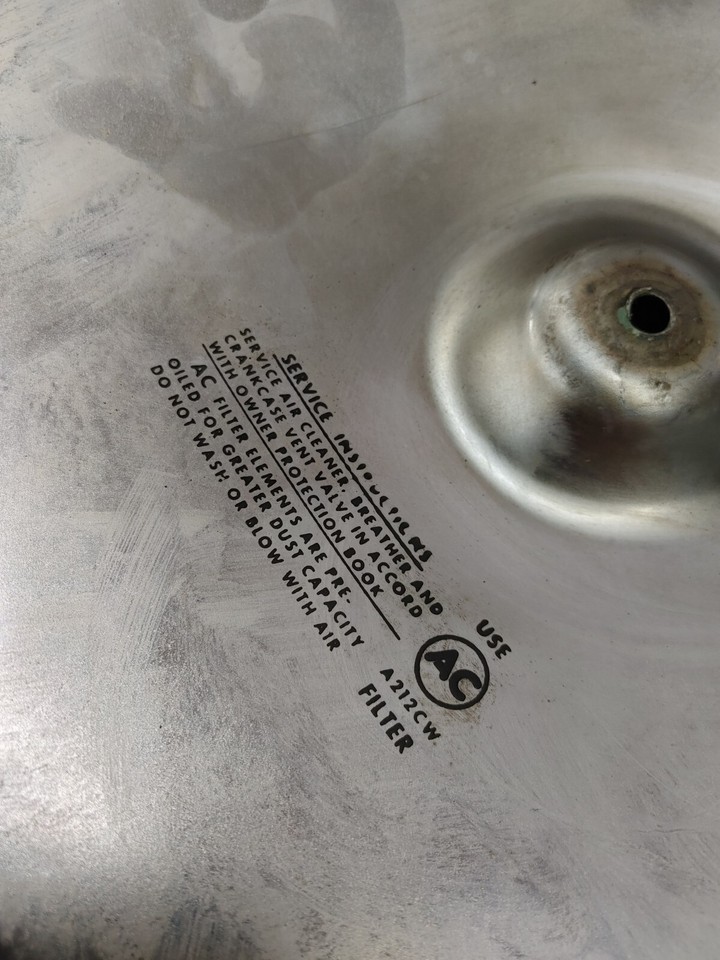 1966-1972 Nova Chevelle Camaro Corvette Open Element Air Cleaner Lid ...