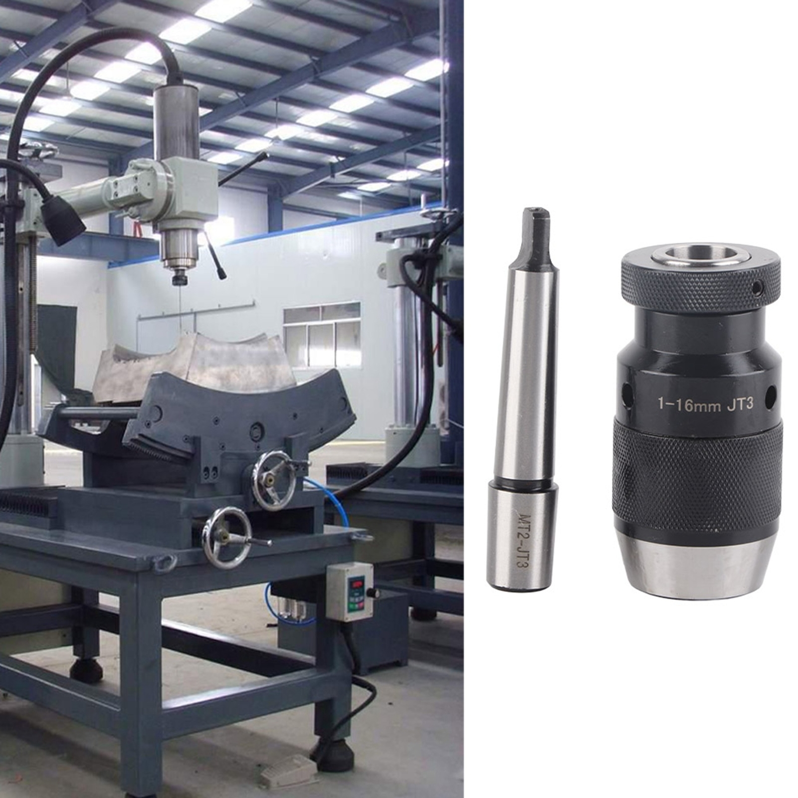 1-16mm JT3 PrO Series Keyless Drill Chuck && JT3‑MT2 Straight Shank ...