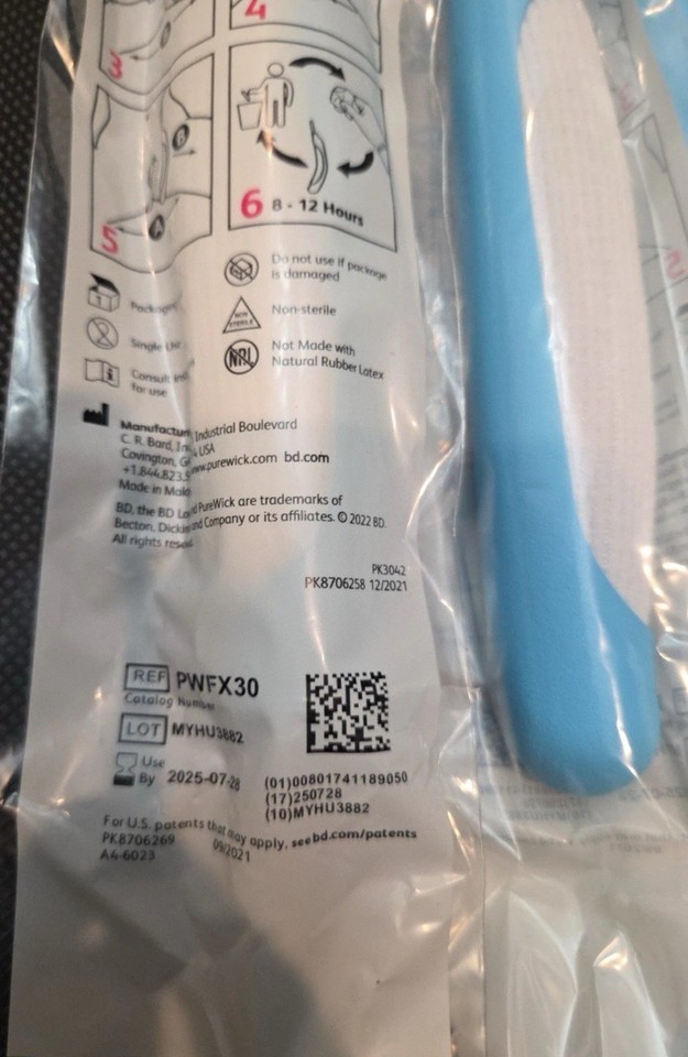 (7) Individually Wrapped BD PureWick Female External Catheters PWFX | eBay