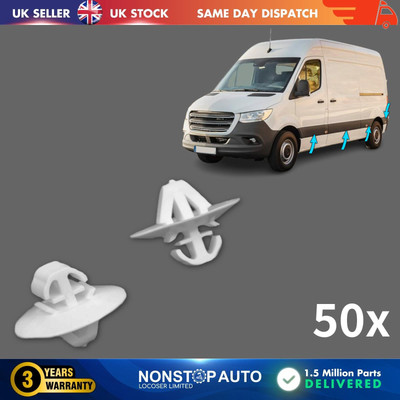 MERCEDES Sprinter VW Crafter SIDE MOULDING TRIM PANEL CLIPS X50 ...