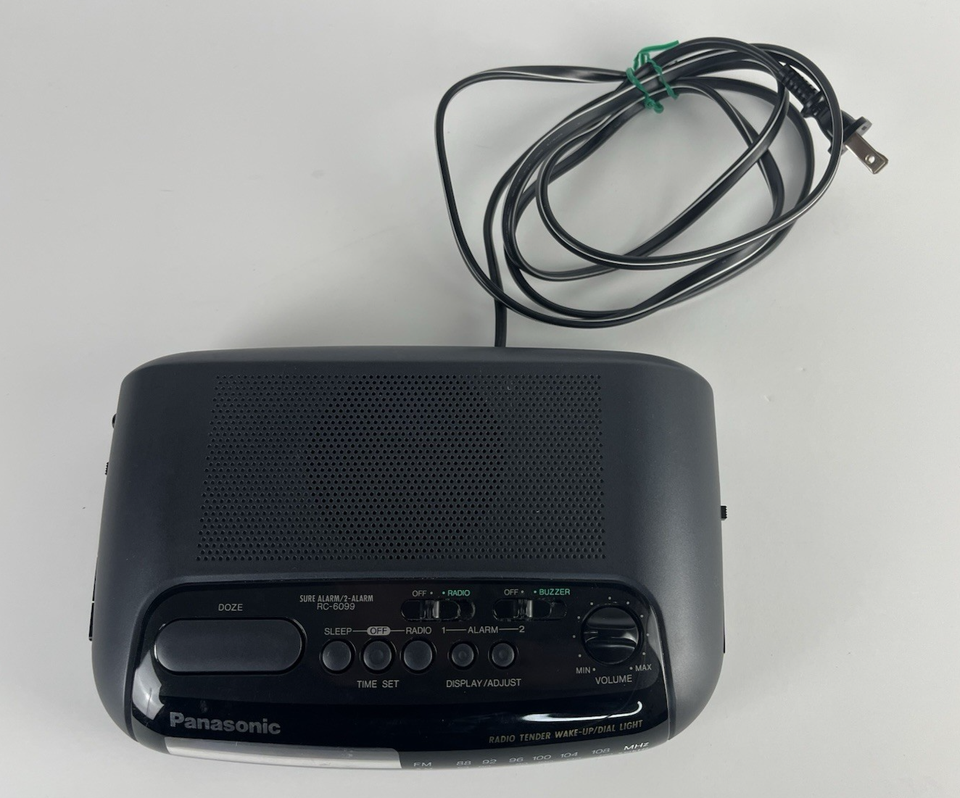 Panasonic Clock Radio RC-6099 Black, Clean, Tested And Working | eBay