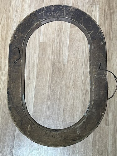 ANTIQUE Patriotic Oval Vintage FRAME 25x17 Statue Of Liberty Bell ...