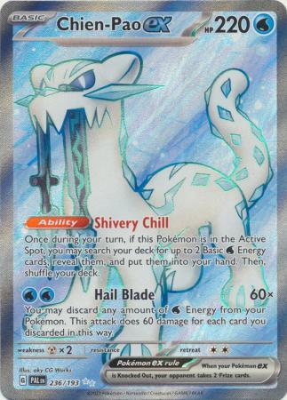 Chien-Pao ex - 236/193 - Full Art Secret Rare Near Mint Pokemon Scarlet ...