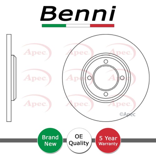 Brake Disc Front Benni Fits Ford Capri 1980-1987 Escort 1970-1980 1.6 2 ...