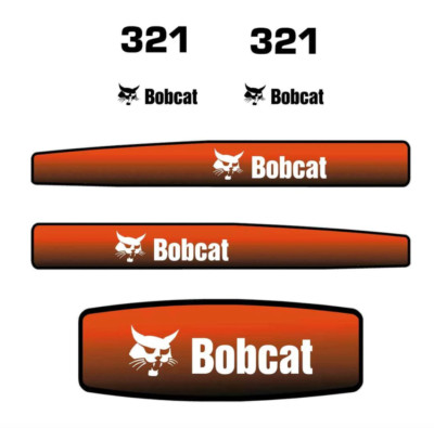 Bobcat 321 Decal Sticker Kit, Aftermarket Repro Decals for 321, UV ...