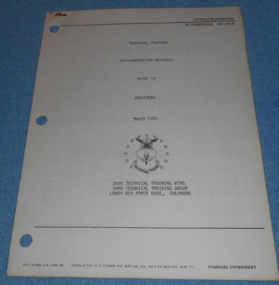 1980 US Air Force Technical Training Instrumentation ATC Study Guide ...