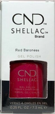 CND Shellac UV Gel Polish Red Baroness 0.25oz | eBay