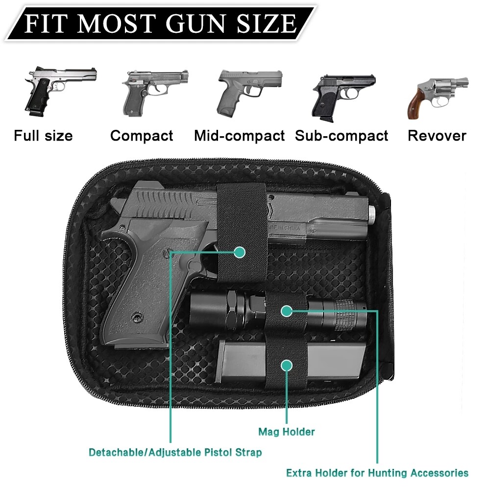Black Concealed Carry Gun Pouch Pistol Holster Pack Waist Pocket with ...
