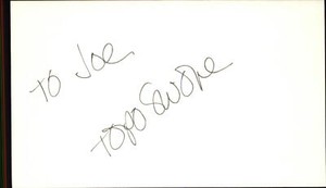 Topo Swope Actress The Hot Rock Signed 3" x 5" Index Card | eBay