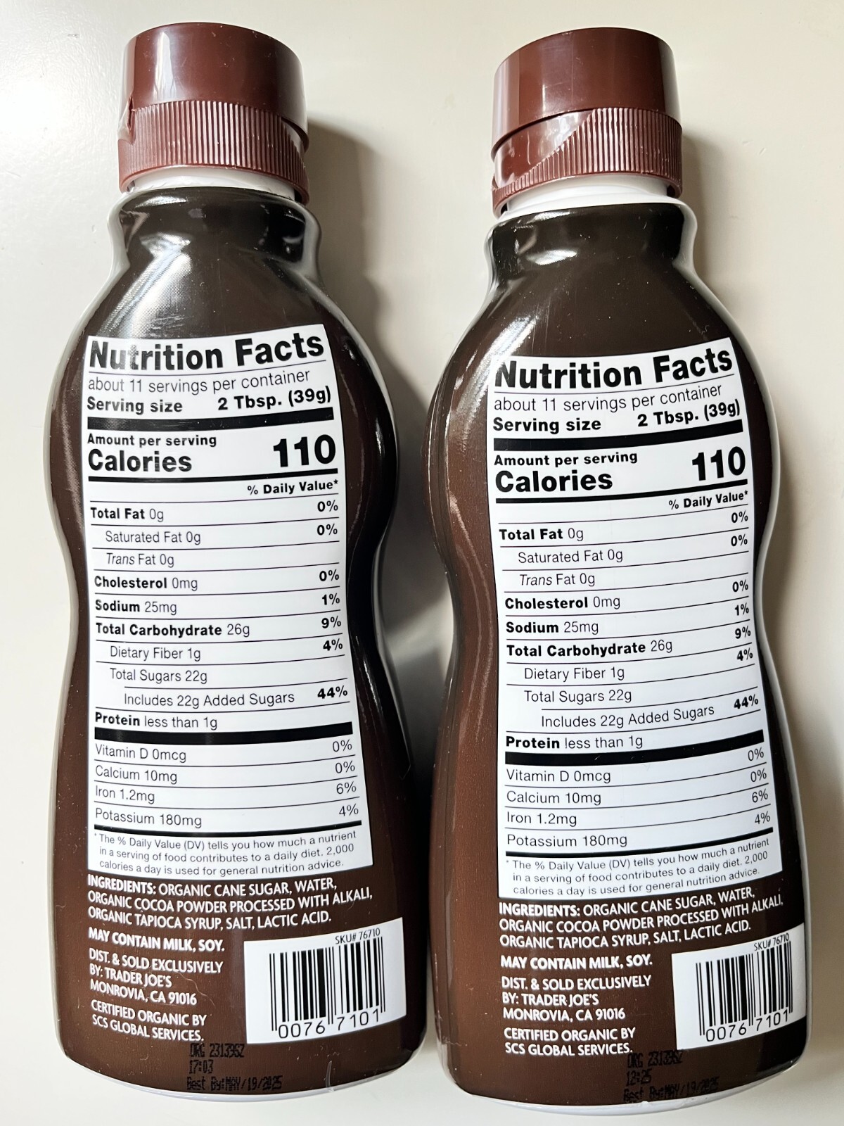 2 Trader Joe’s Organic Midnight Moo Chocolate Syrup NET WT. 15.8 OZ ...