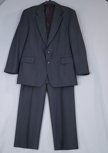 Barrington Men's 2 Piece Suit Sport Coat 42R Pants Black Stripe Size 34 ...