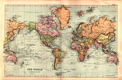 Pre-1900 - World Map - 6
