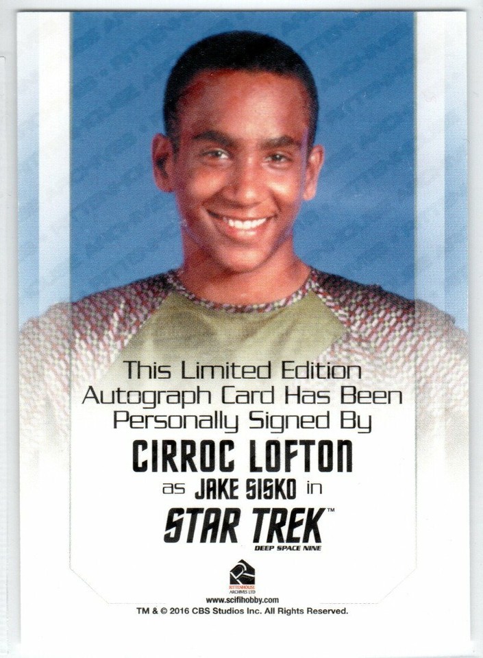 STAR TREK INFLEXIONS BRIDGE CREW CIRROC LOFTON AS JAKE SISKO DS9 ...