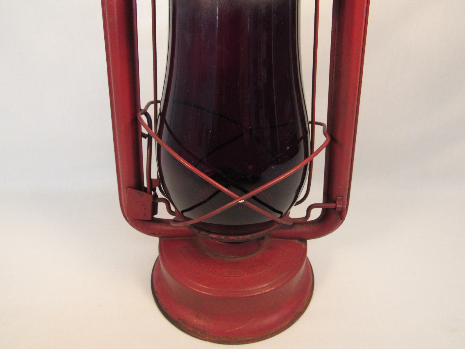 Antique Vintage Embury Defiance Lantern No. 0 Red Globe Warsaw NY | eBay