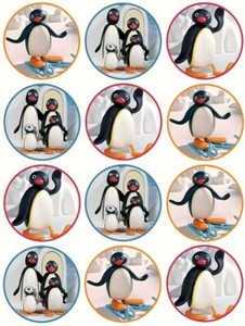 24 Pingu Penguin Fairy Cake Toppers Edible Party Decorations | eBay