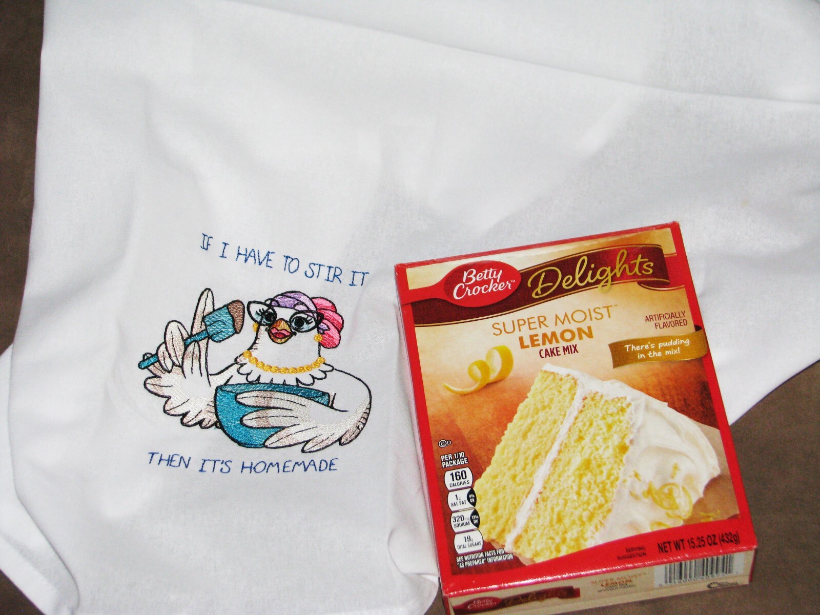 Betty Chicken Gift Funny Tea Towel, Farmhouse Embroidered Flour Sack ...