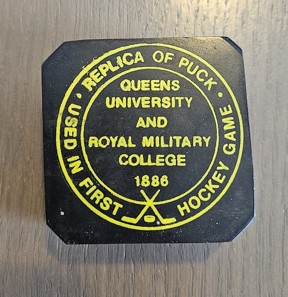 First Puck-1886-Kingston Hockey Square Puck - International Hockey Hall ...