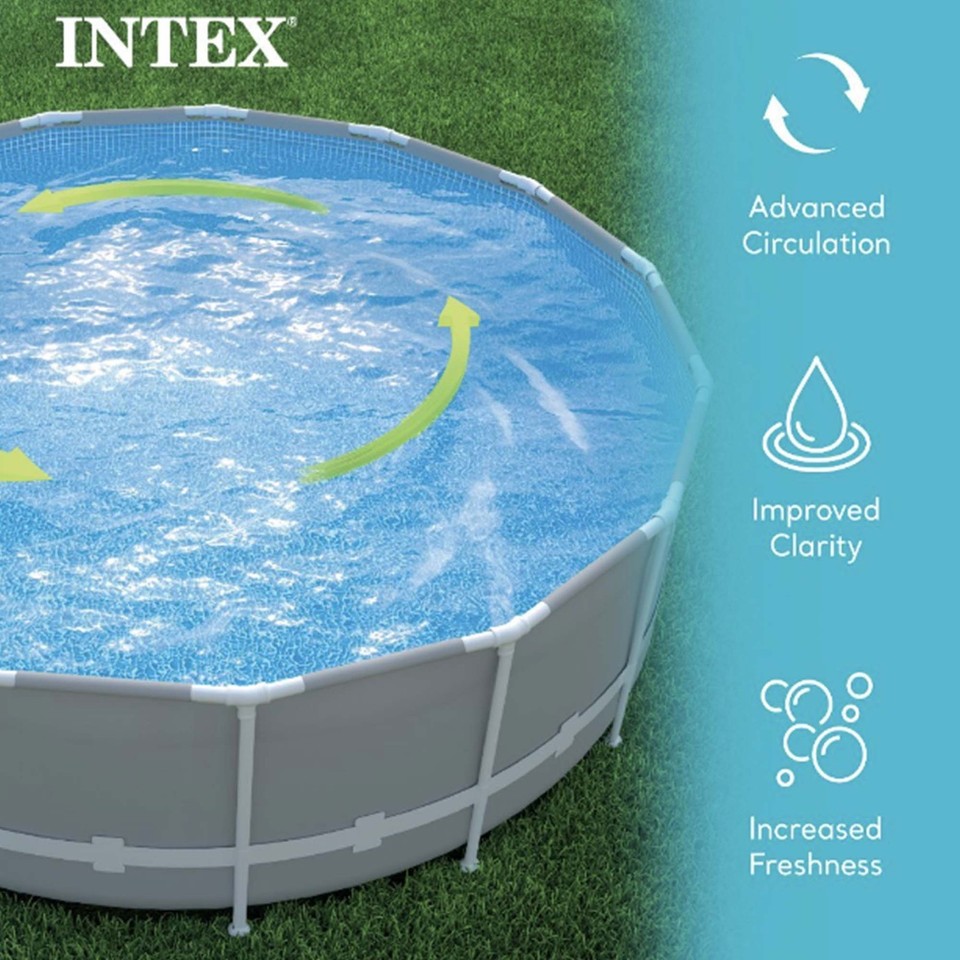 Intex 2100 GPH Above Ground Pool Sand Filter Pump with Automatic Timer ...