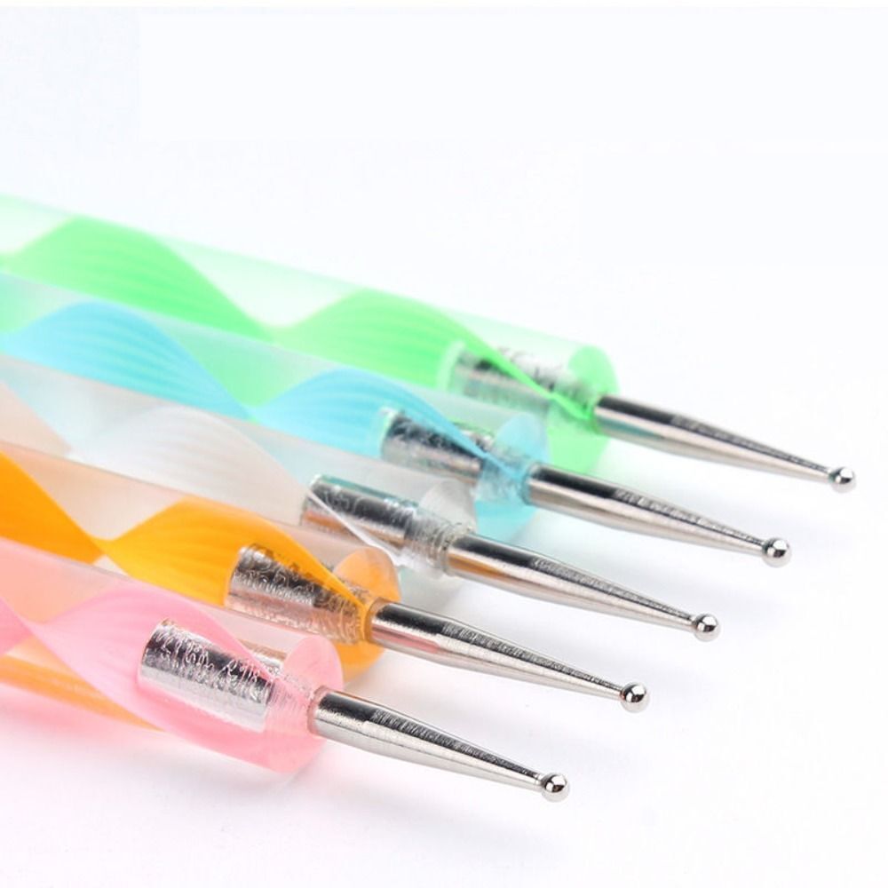 5Pcs 2 Way Nail Paint Pen Dot Paint Manicure Painting Kit Girls | eBay